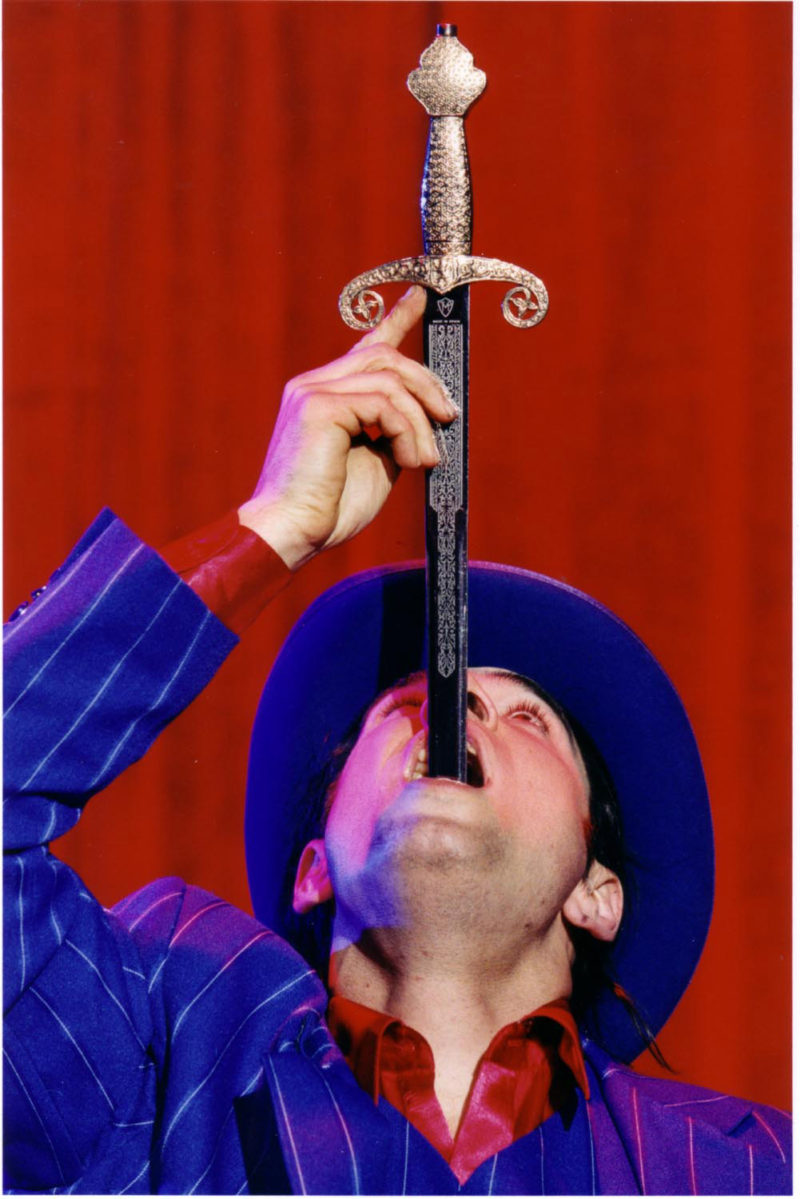 The trick to sword swallowing