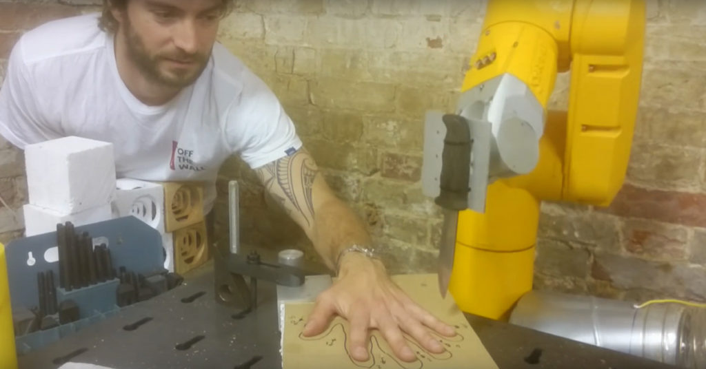 Watch a Robot Play the Knife Game with a Trusting Human | Knife Depot